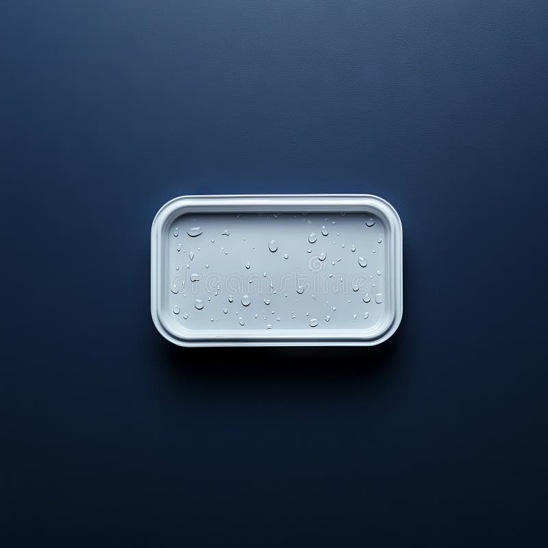 The Container is White and Rectangle in Shape with a Slight Curve Stock ...