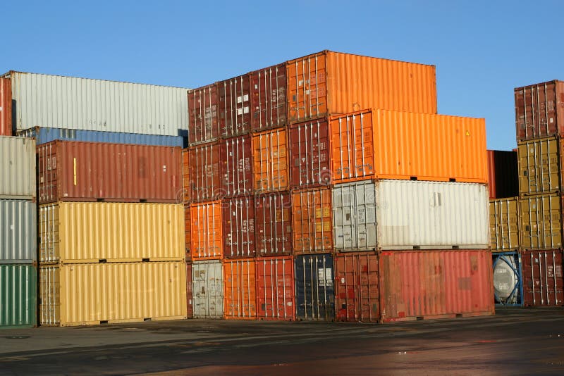 Containers and Container Crane Stock Photo - Image of transport, export ...