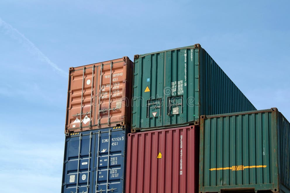 Containers editorial photo. Image of dispatch, export, harbor - 292741