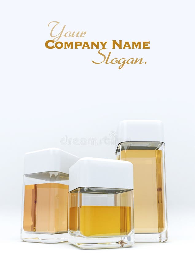 3 containers amber stock illustration. Illustration of design - 52853337
