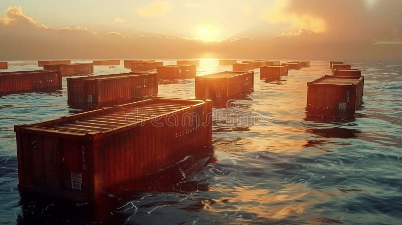 Containers Appear As Small, Colorful Dots Scattered Randomly in the ...