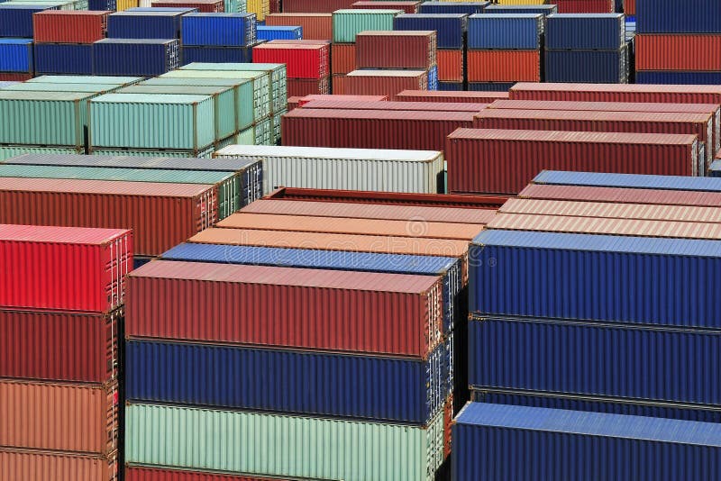 Containers Box from Cargo Freight Ship for Import Export, Logistic ...