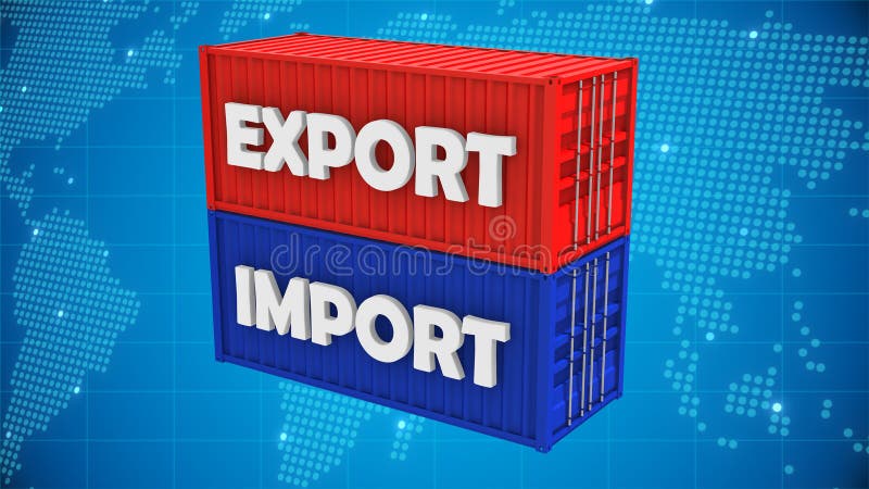 Containers Box for Logistic Import Export Business Stock Illustration ...