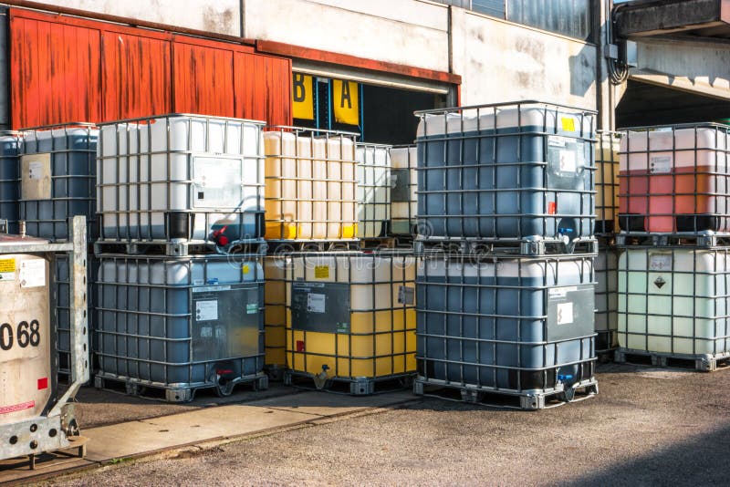 Containers for Chemical Products Stock Photo - Image of products ...