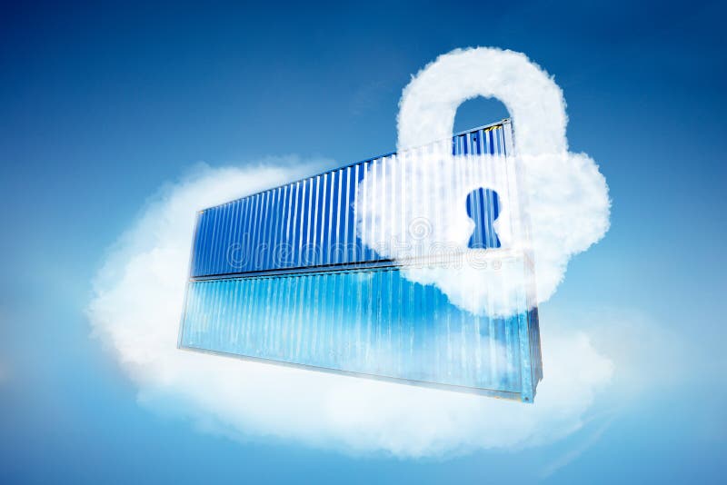 Docker Cloud Concept - Whale Made of Container Stock Photo - Image of ...