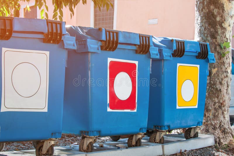Containers for Collecting and Sorting Different Types of Waste until ...