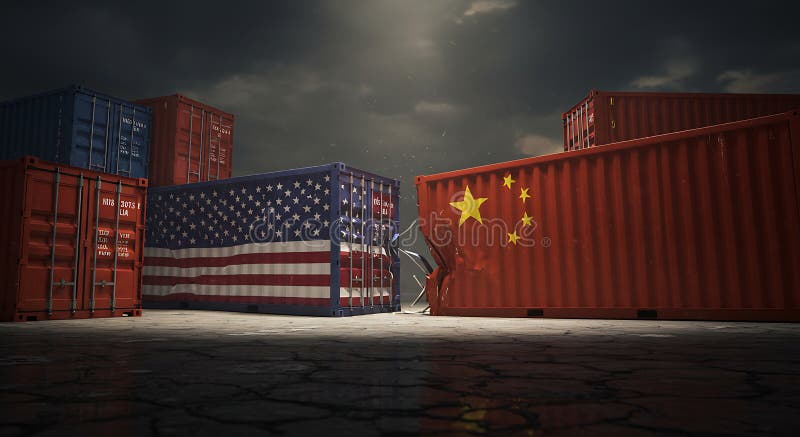 Containers Crashing Depicting Potential Conflict with Damaged Flags ...
