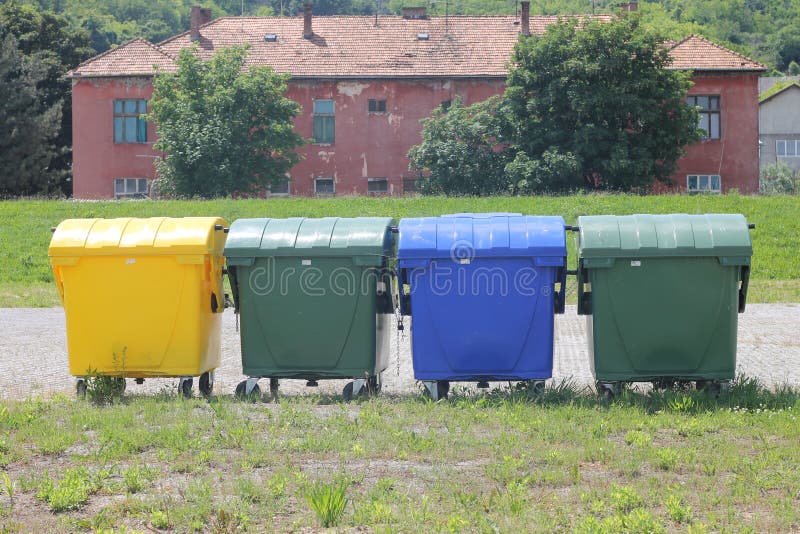 Containers for the Disposal of Waste Stock Image - Image of street ...