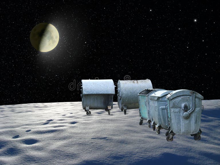 Containers for Garbage on Planet in Space Stock Photo - Image of earth ...