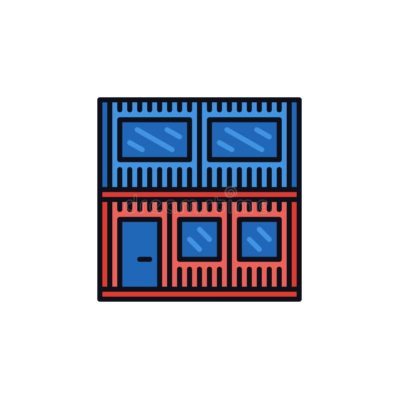 Containers House Vector Concept Colored Icon or Sign Stock Vector ...