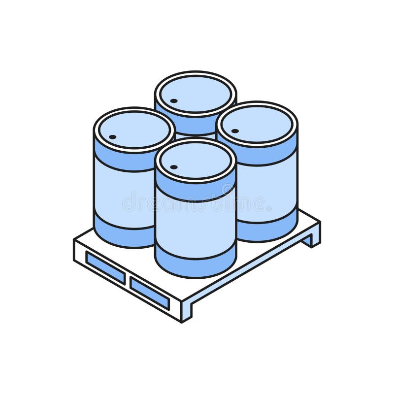 Containers Isometric Icon stock illustration. Illustration of storage ...