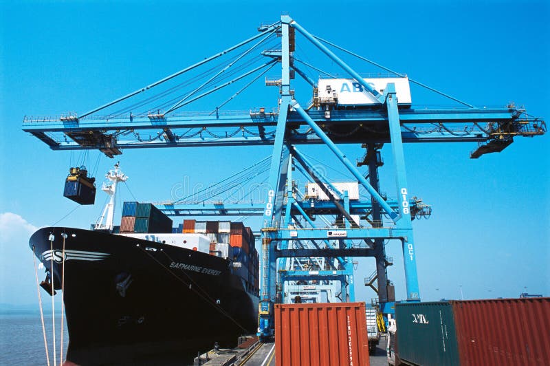 Indian Containers Loading at Jawaharlal Nehru Port JNPT Nhava Sheva ...