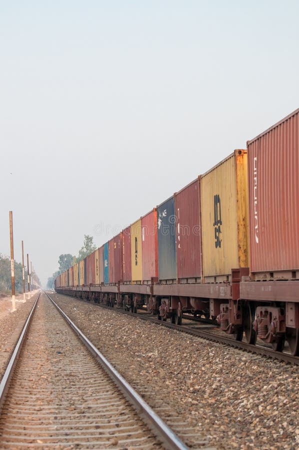Freight train on the way editorial image. Image of passenger - 137909400