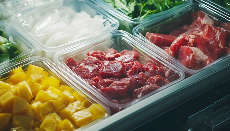 Containers of Prepped Ingredients Symbolize Organized Meal Planning and ...