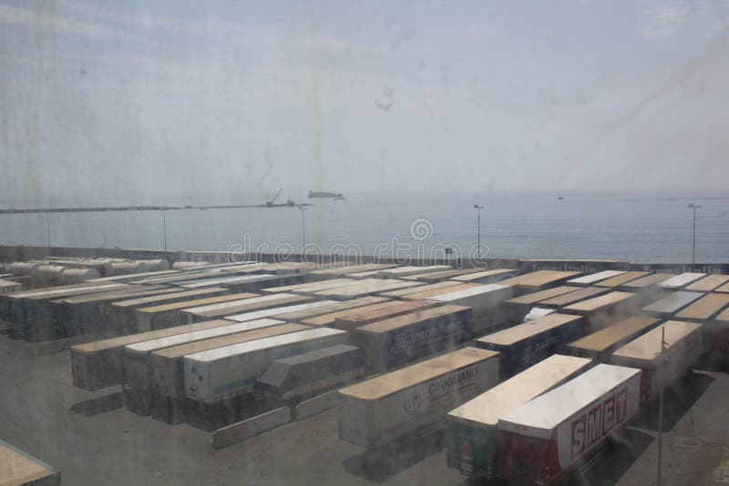 Containers on the Quayside of a Port Editorial Photo - Image of ...