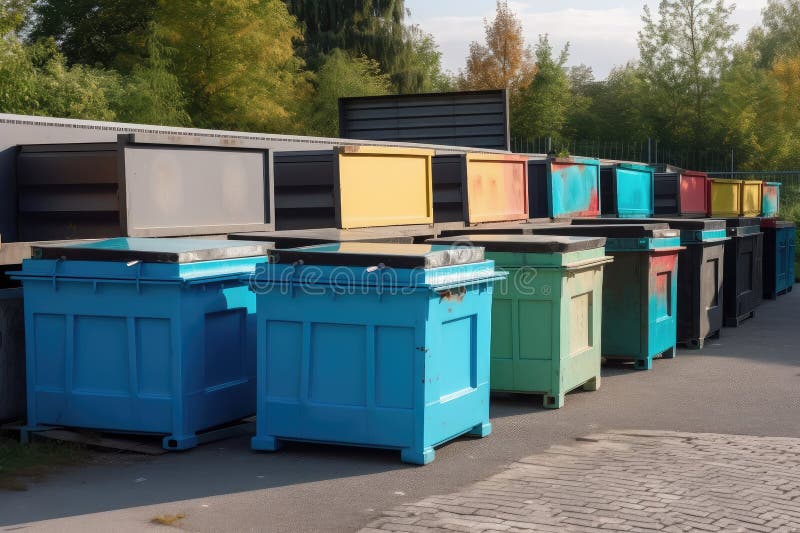 Containers for Recycling and Composting Materials in a Modern Landfill ...