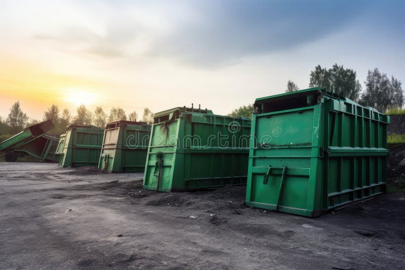 Containers for Recycling and Composting Materials in a Modern Landfill ...