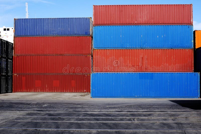 Row container stock image. Image of truck, cargo, stack - 35353469