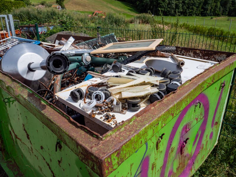 Containers with Scrap Metal Industry Editorial Photo - Image of ...