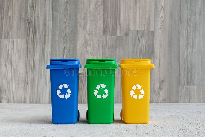 Containers for Separate Garbage Stock Image - Image of recycling ...