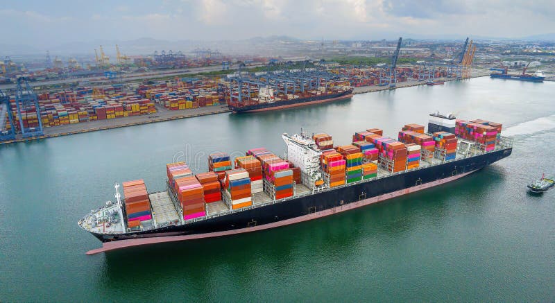 Containers Ship Cargo Business Commercial Trade Logistic and ...