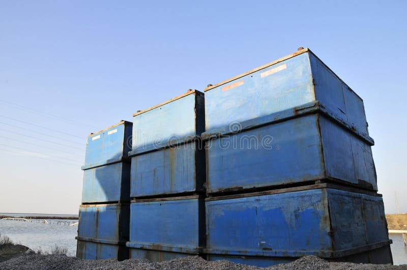 Containers Stacked Together Stock Image - Image of deficit, export ...