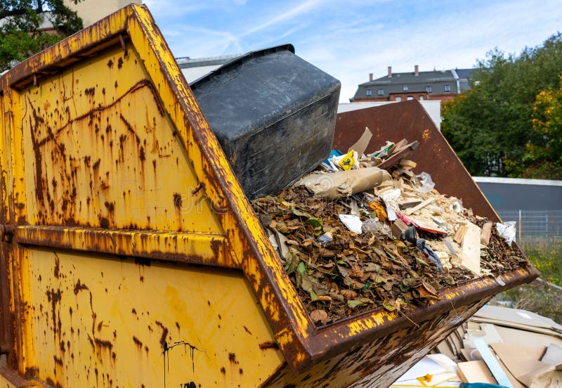 Containers with Waste for Recycling Stock Image - Image of site, waste ...