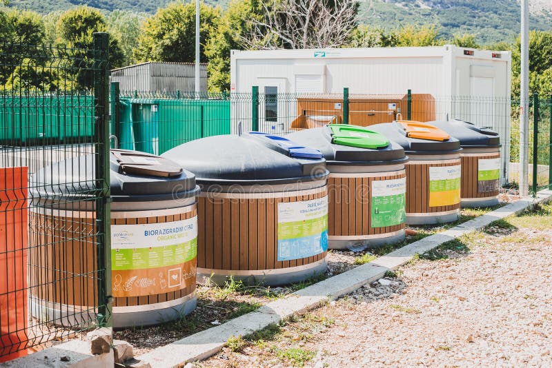Containers for Waste Separation at Sorting Centre Editorial Photography ...