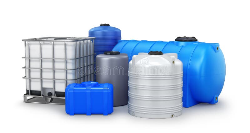 Containers for Water of Different Shapes Stock Illustration ...