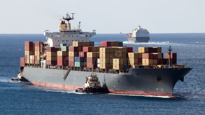 Containerschepen stock afbeelding. Image of maritiem - 49606765