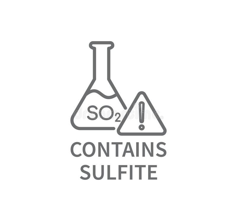Contains Sulfite Food Allergy Vector Line Icon Stock Vector ...