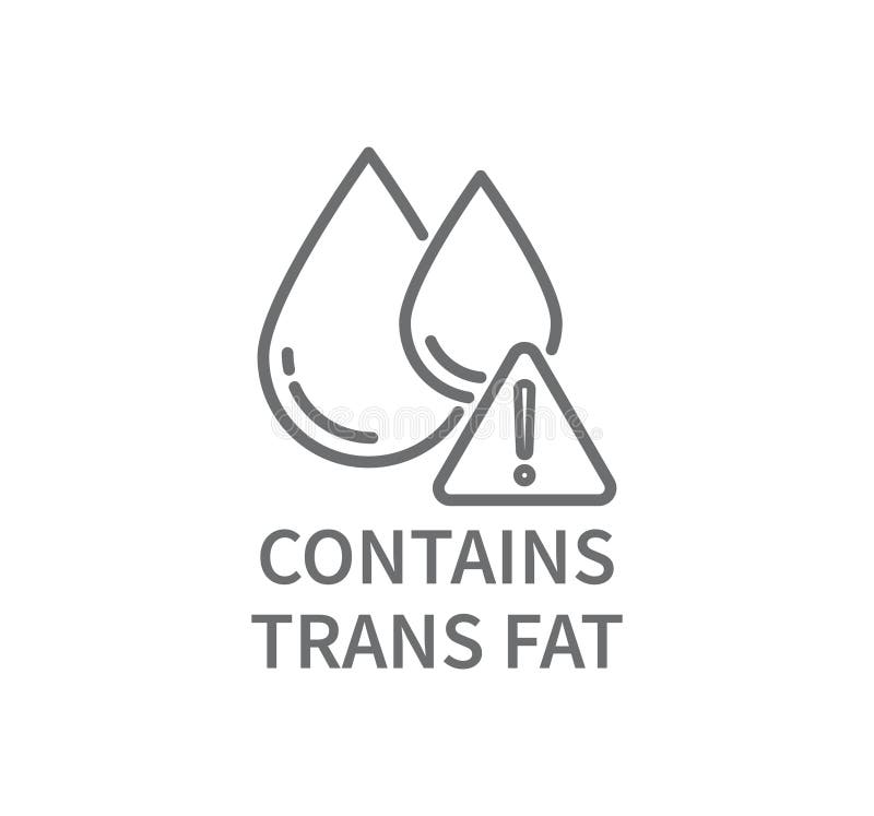 Contains Trans Fat Food Allergy Vector Line Icon Stock Vector ...