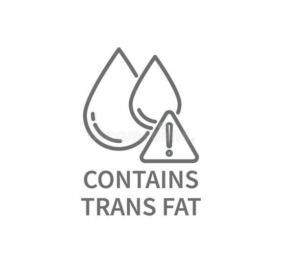 Contains Trans Fat Food Allergy Vector Line Icon Stock Vector ...