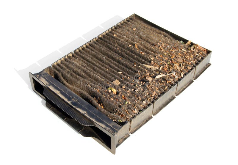 New Carbon Filter of the Cabin of the Car on a White Background Stock ...