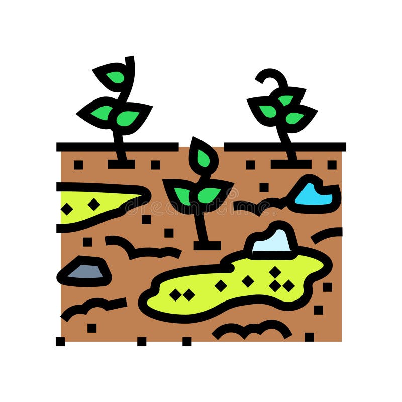 Contaminated Crops Color Icon Vector Illustration Stock Illustration ...