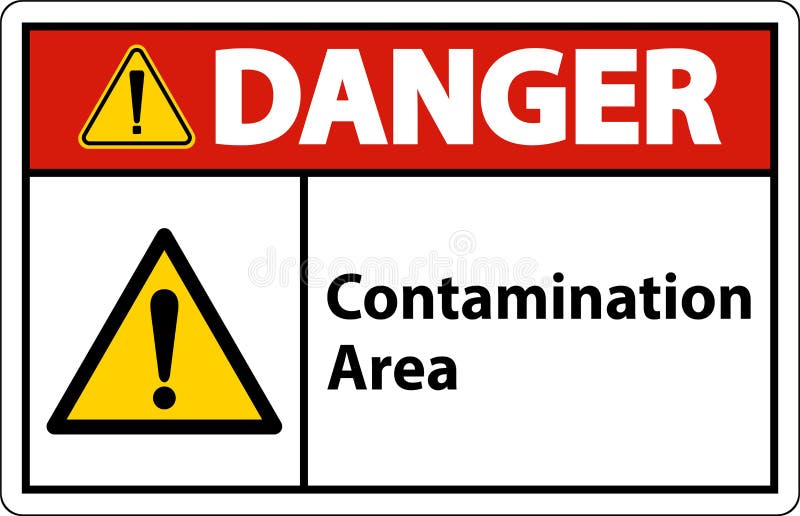 Contamination Area Danger Sign on White Background Stock Vector ...