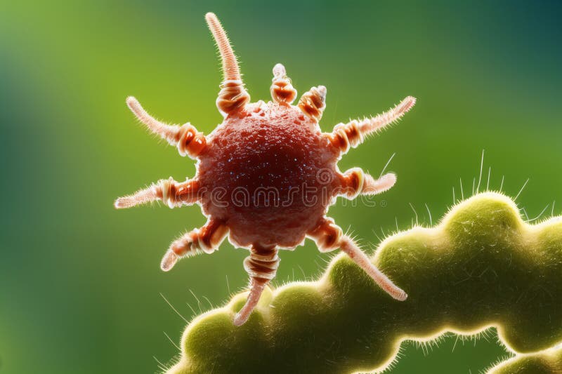 Close Up of a Micro Insect, a Kind of Parasite, Under Microscope ...