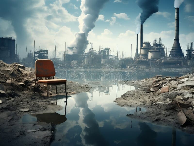 Contamination and Global Pollution Concept. Climate Change and Ecology ...