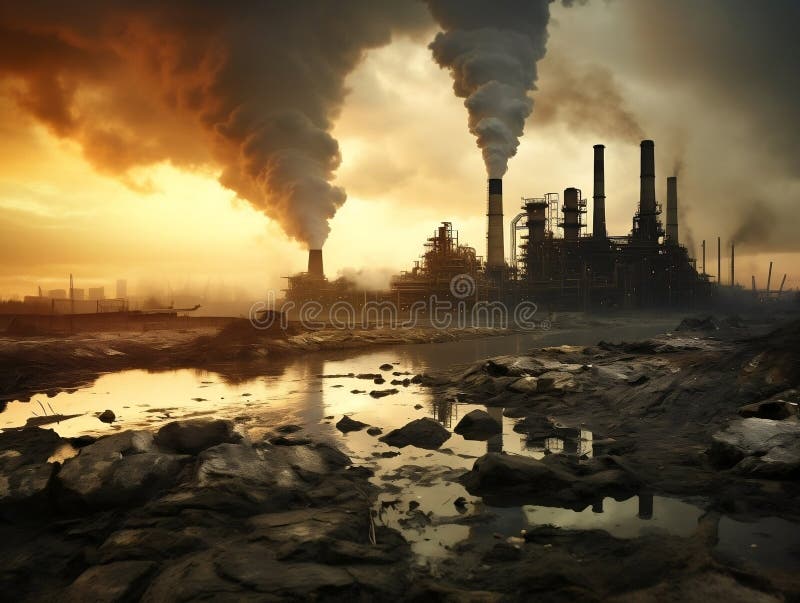 Contamination and Global Pollution Concept. Climate Change and Ecology ...