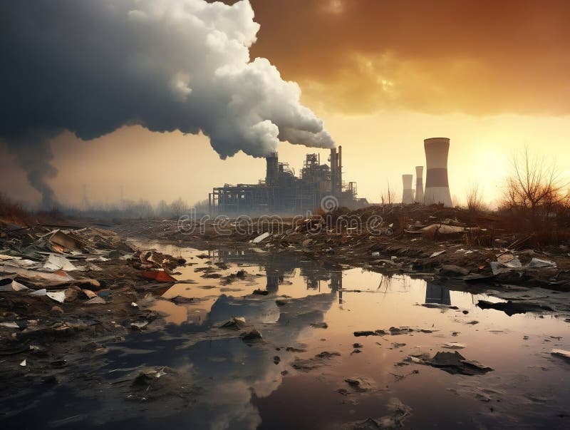 Contamination and Global Pollution Concept. Climate Change and Ecology ...