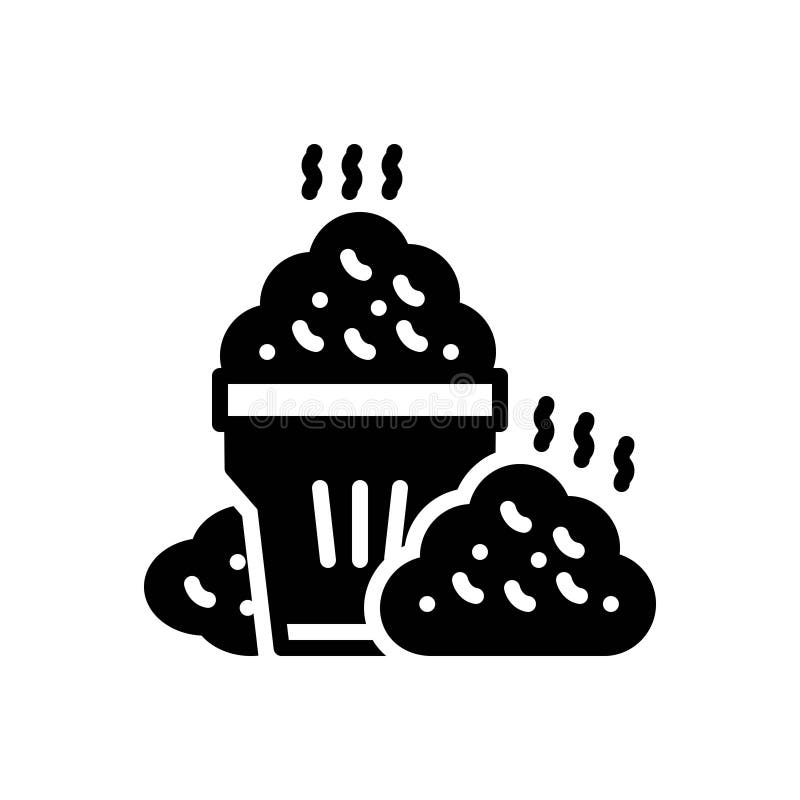 Black Solid Icon for Contamination, Pollution and Trash Stock Vector ...