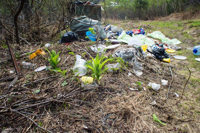 Contamination of nature. editorial stock photo. Image of inappropriate ...