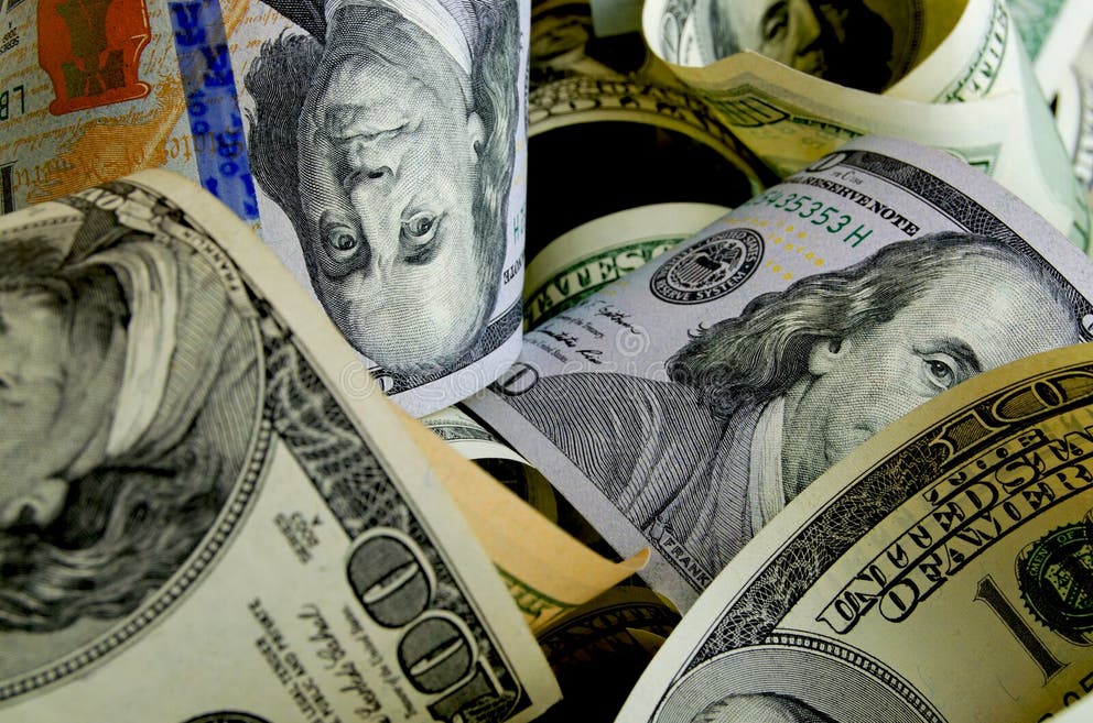 Contant Geldamerikaanse Dollars Stock Foto - Image of winst, inkomens ...