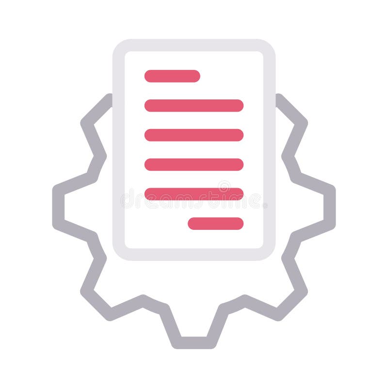 Contant Setting Thin Color Line Vector Icon Stock Vector - Illustration ...