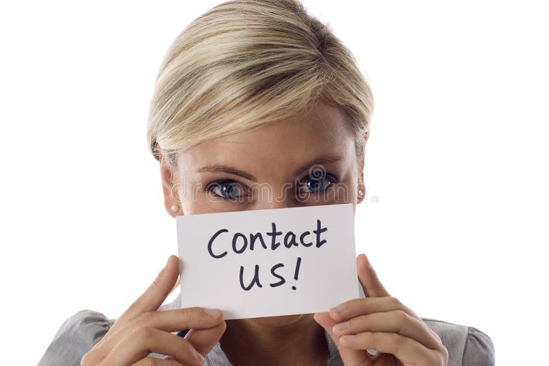 Contate-nos cartão imagem de stock. Imagem de cliente - 41820977