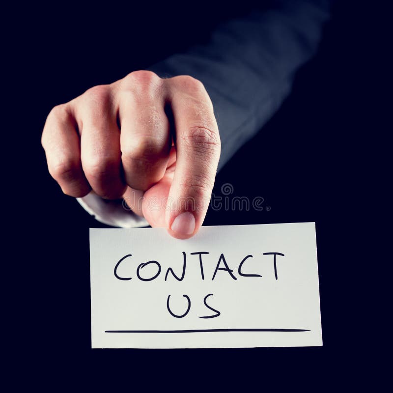 Contate-nos cartão imagem de stock. Imagem de cliente - 41820977