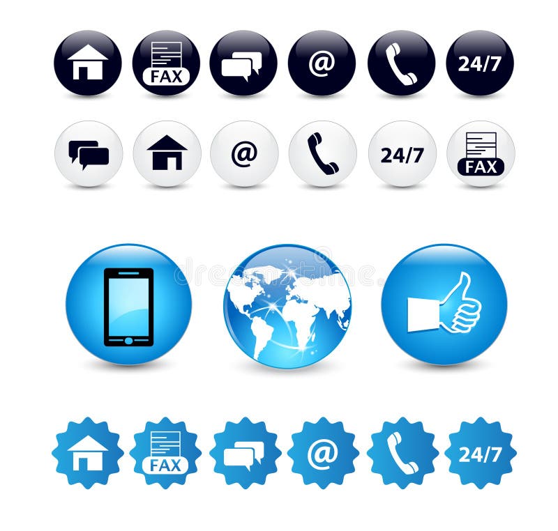 Contate-nos grupo do ícone ilustração do vetor. Ilustração de local ...