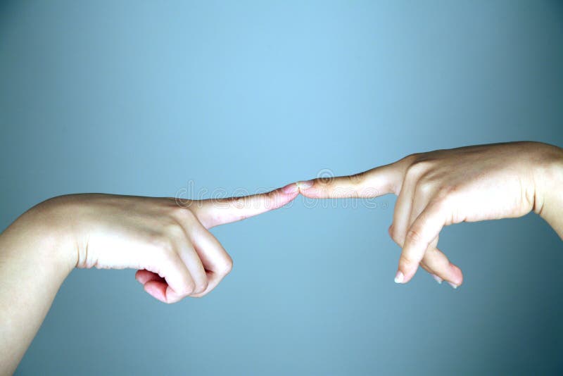 Contatto Delle Punte Delle Dita Immagine Stock - Immagine di ...