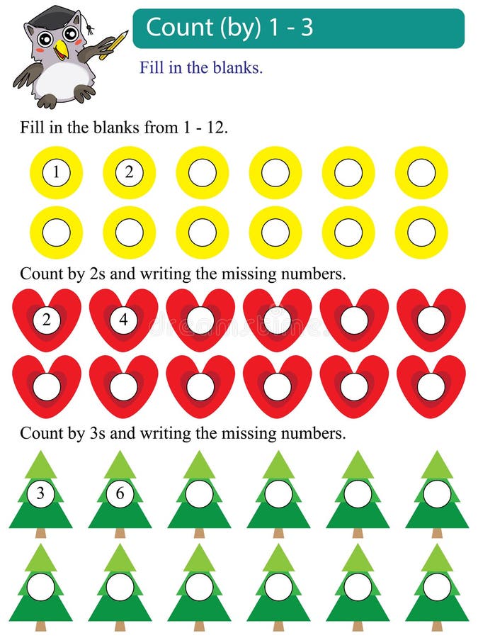 Conteggio Di Multipli Di Per La Matematica Da 7 - 9 Illustrazione ...