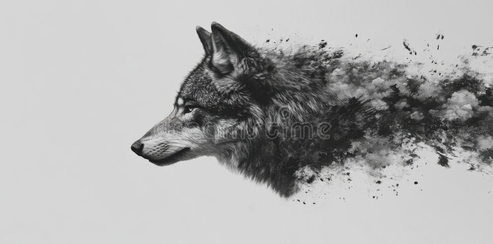 Contemplate a Gray Wolf Profile with Dispersion Effect, into the Wild ...